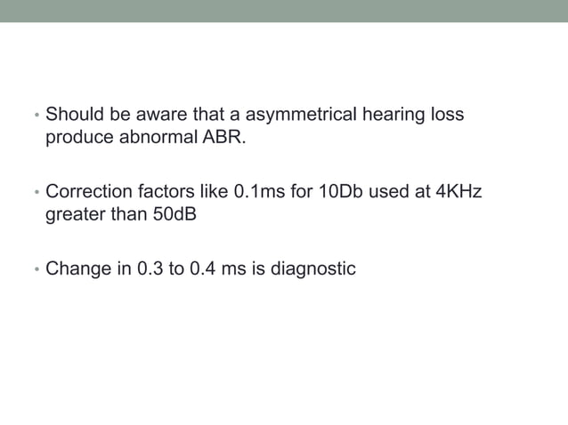 OAE and BERA ( otoacoustic emissions and brainstem evoked response ...