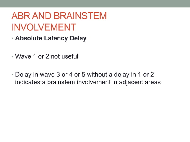 OAE and BERA ( otoacoustic emissions and brainstem evoked response ...