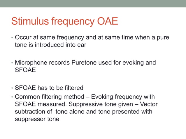 OAE and BERA ( otoacoustic emissions and brainstem evoked response ...