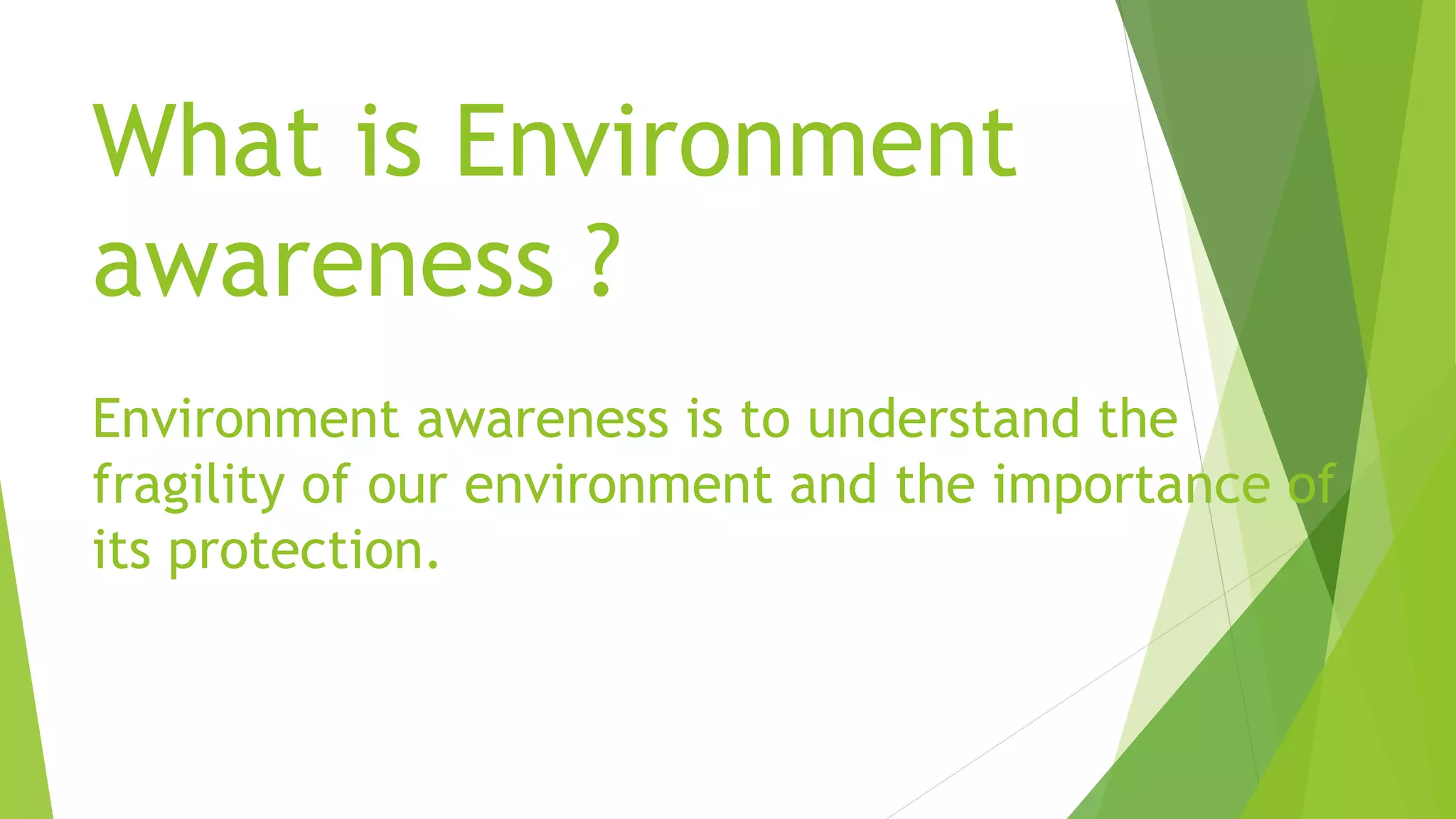 environmental awareness | PPTX