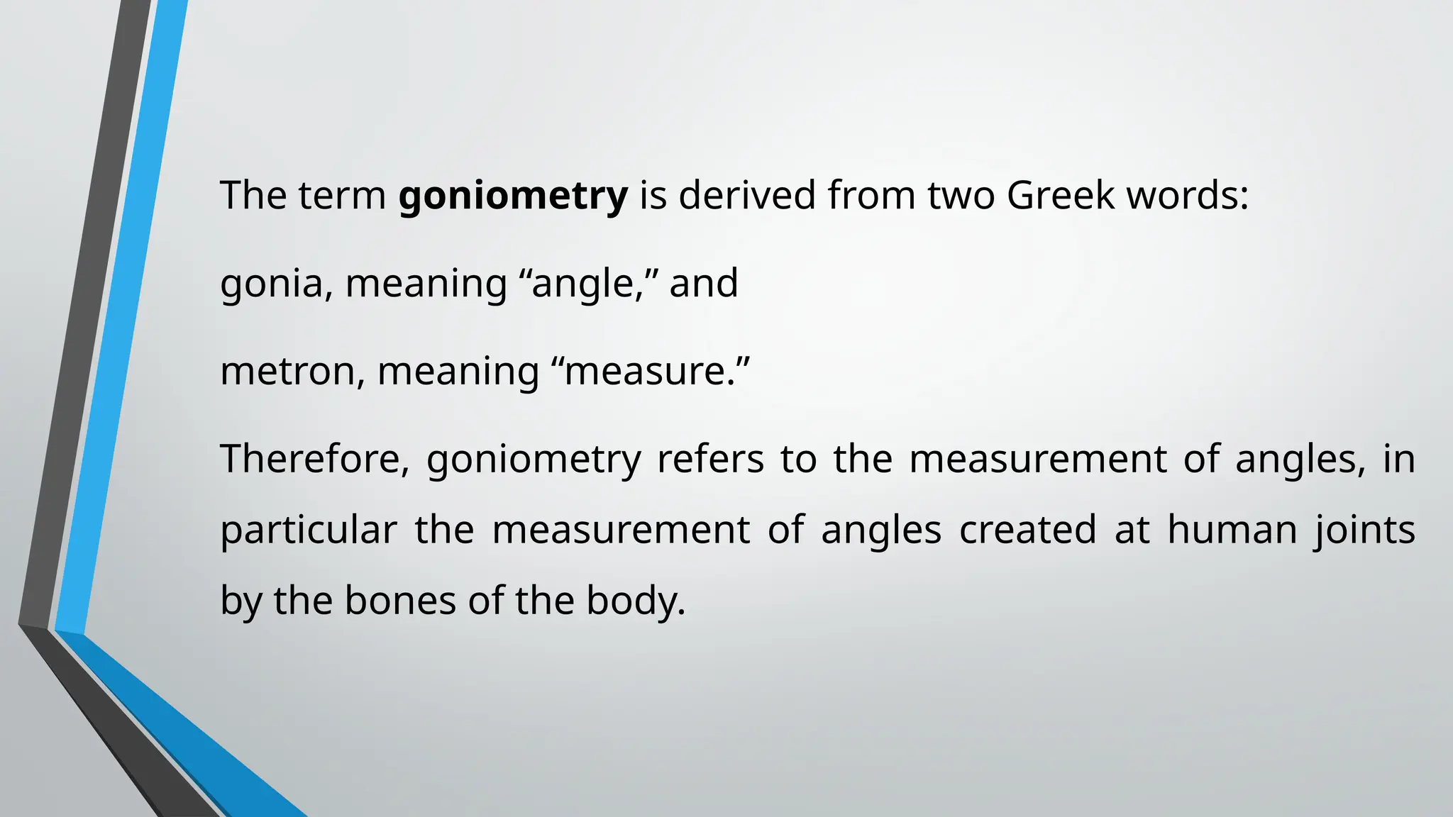 Goniometry : physiotherapy measurement of joint range of motion | PPTX