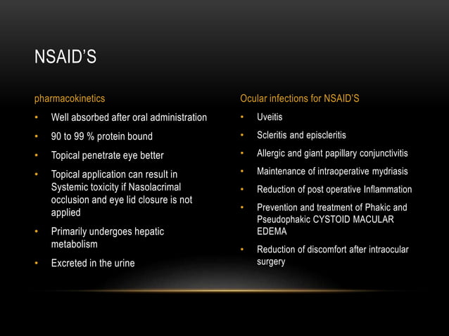 steroids and NSAIDS | PPTX | Eye and Vision Conditions | Diseases and ...