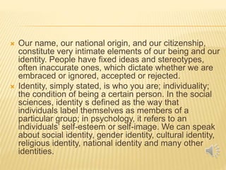 LANGUAGE CULTURE AND IDENTITY | PPTX