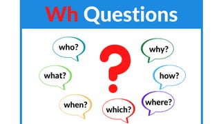 Wh- questions and yes no questions | PPTX