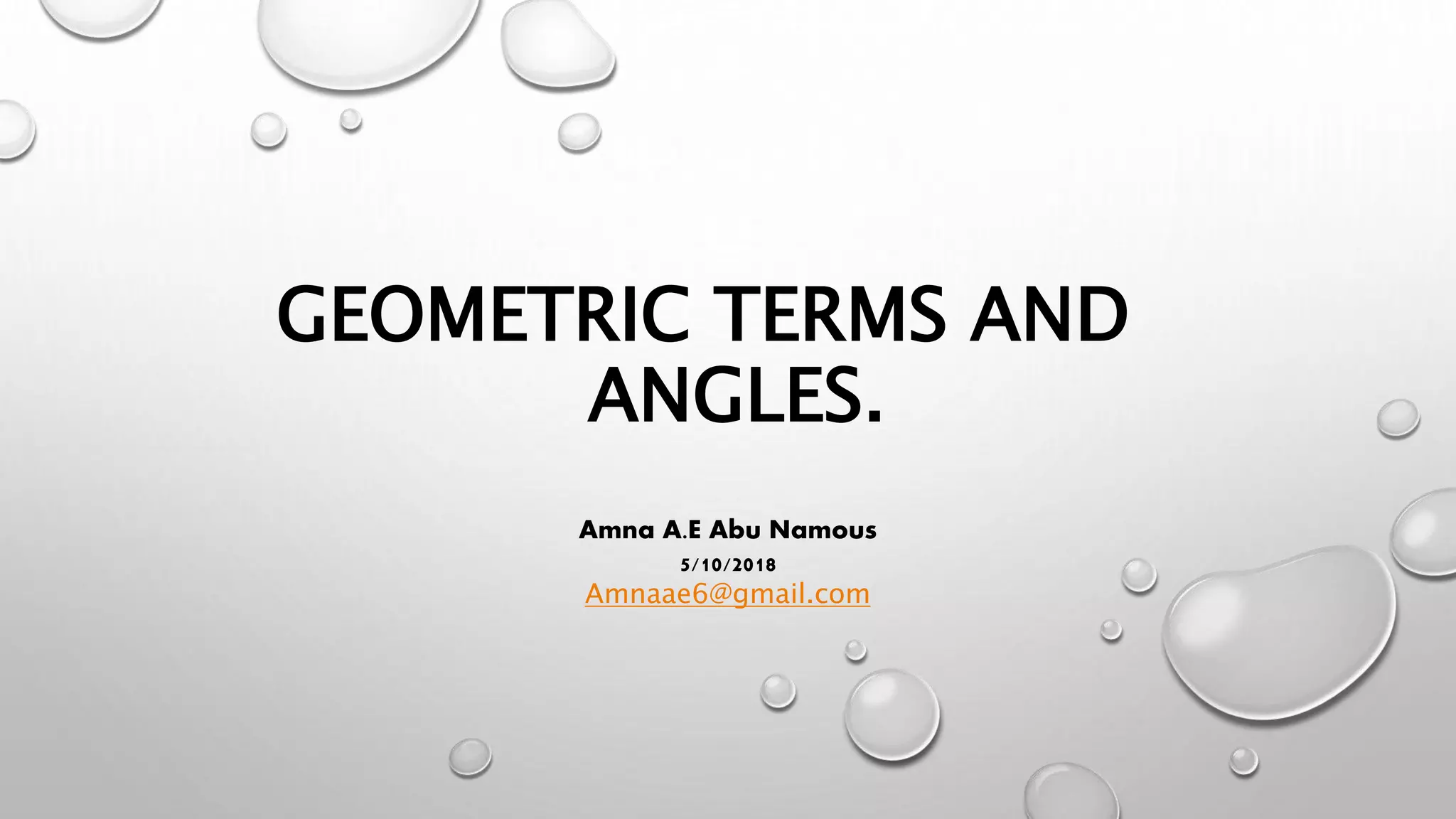 Geometric Terms ,Types Of Angles and Angle Relationships | PPTX ...