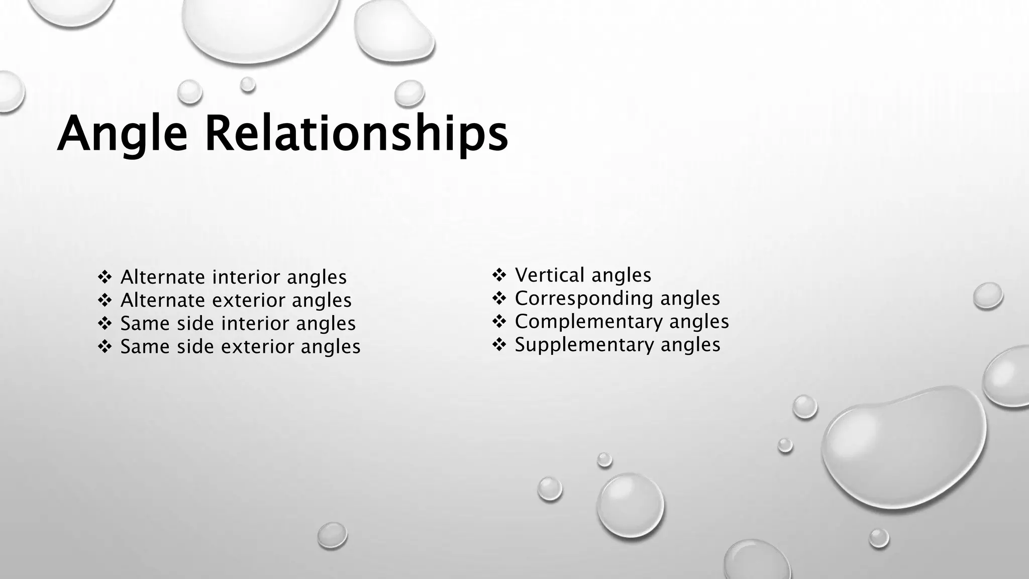 Geometric Terms ,Types Of Angles and Angle Relationships | PPTX ...