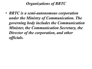 Bangladesh Road Transport corporation-BRTC | PPTX