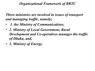 Bangladesh Road Transport corporation-BRTC | PPTX