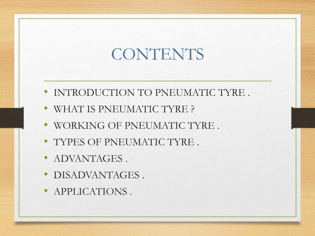 New microsoft power point presentationo of pneumatic tyre | PPT