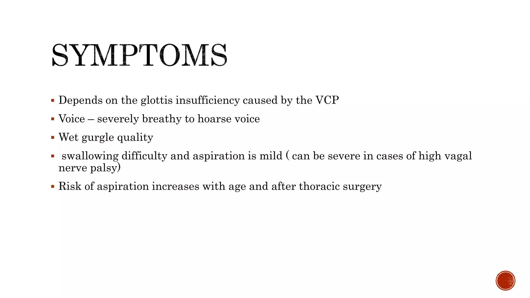 Vocal fold paralysis/ Paresis full | PPTX