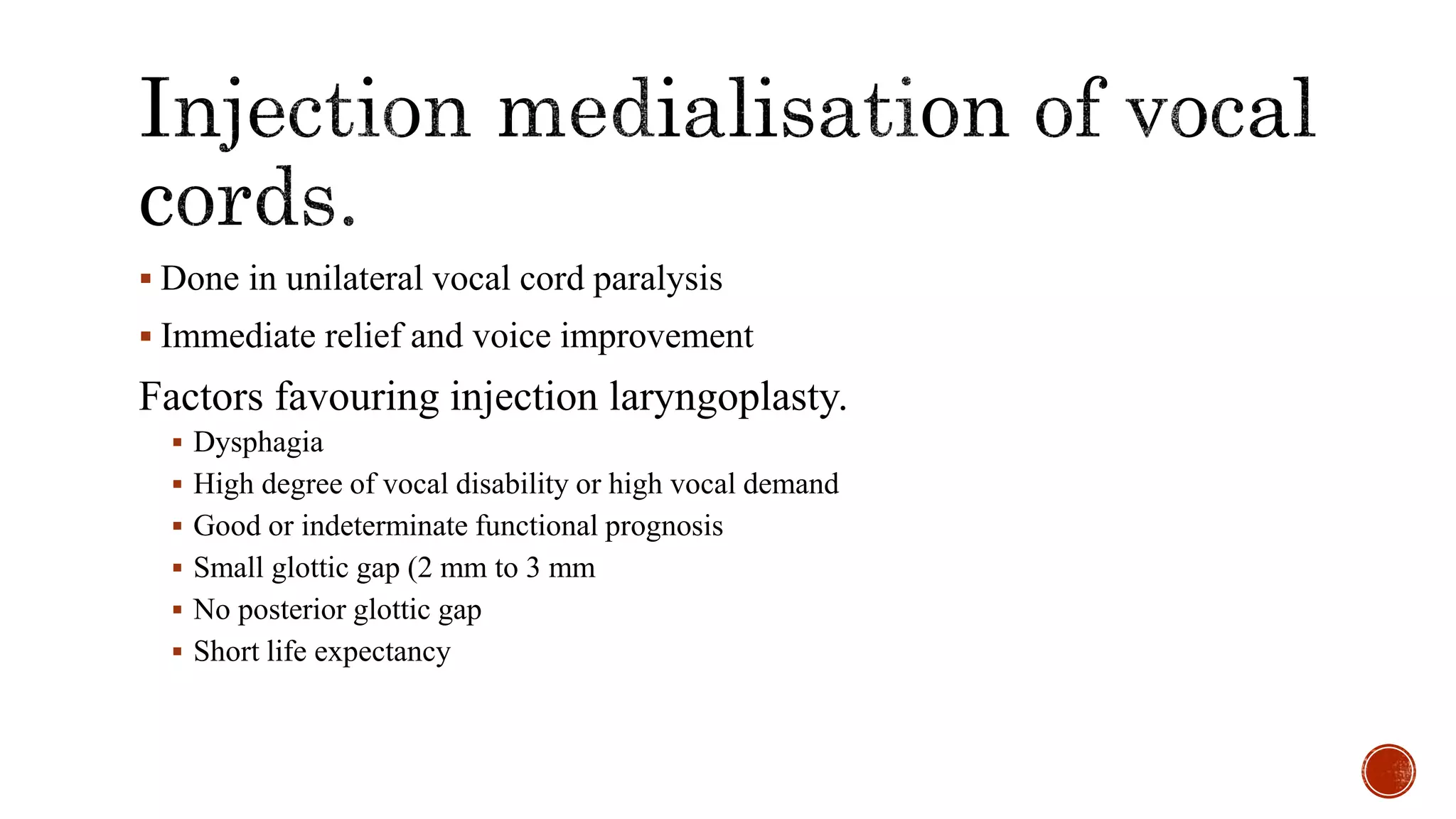 Vocal fold paralysis/ Paresis full | PPTX
