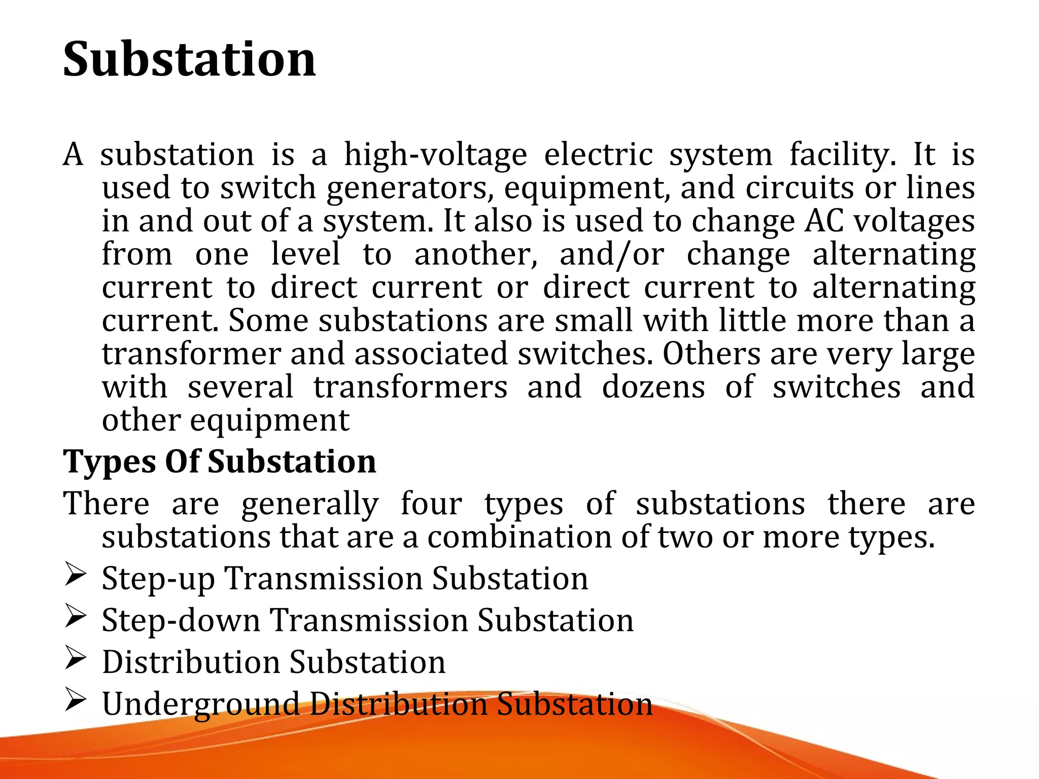 Substation types ,working & importance | PPT