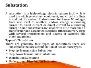 Substation types ,working & importance | PPT