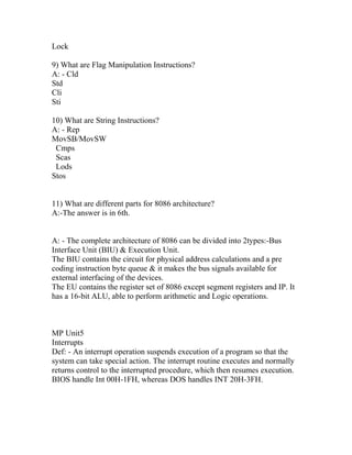 viva q&a for mp lab | DOC