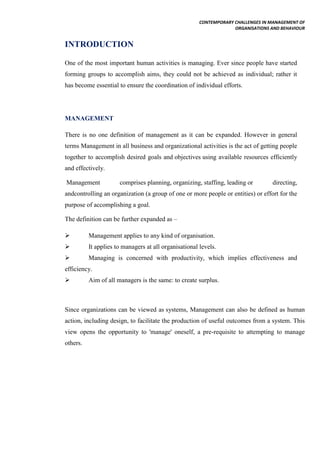 contemporary challenges in management | PDF