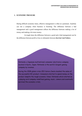 contemporary challenges in management | PDF