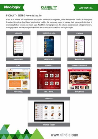 Neologix Capability Document | PDF