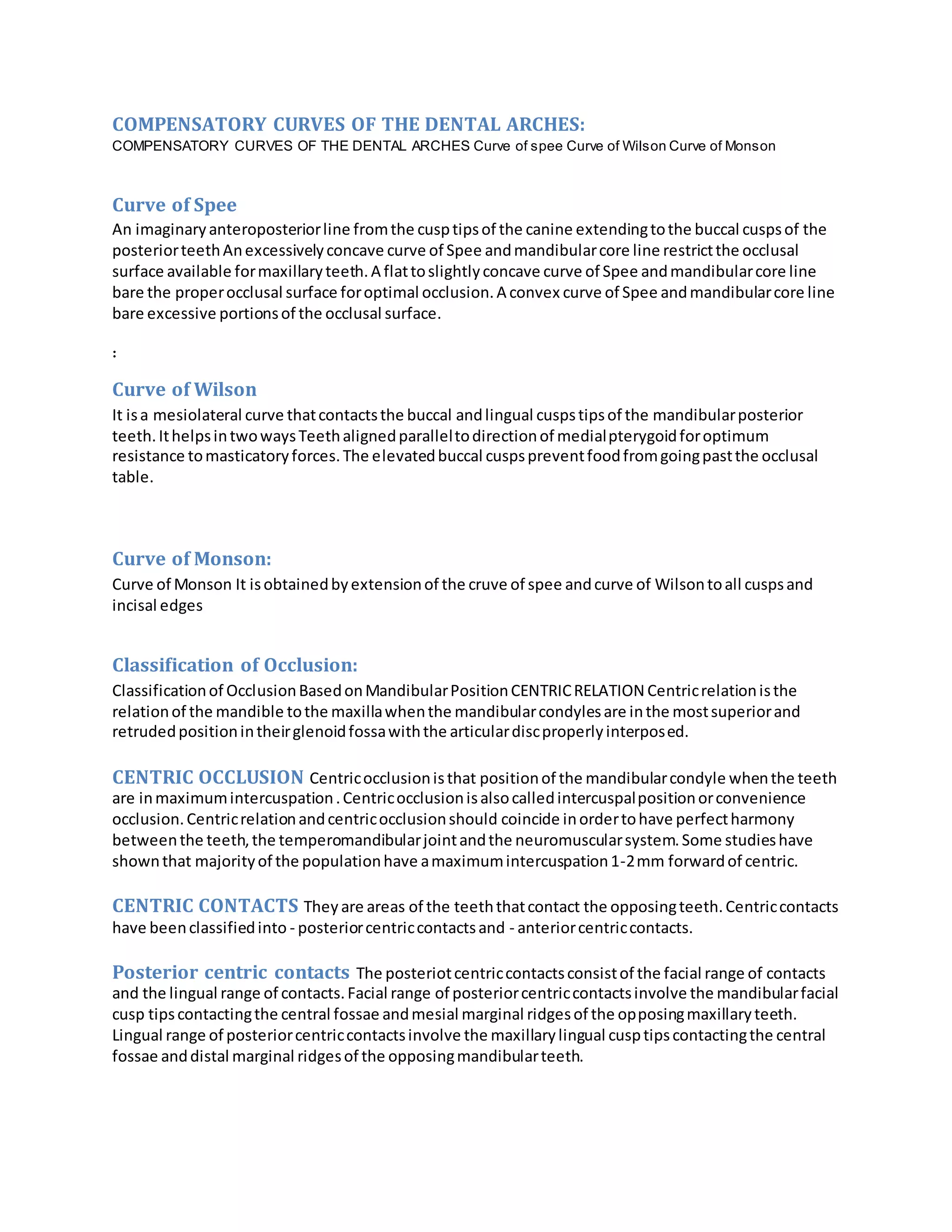 OCCLUSION BASIC CONCEPTS | DOCX