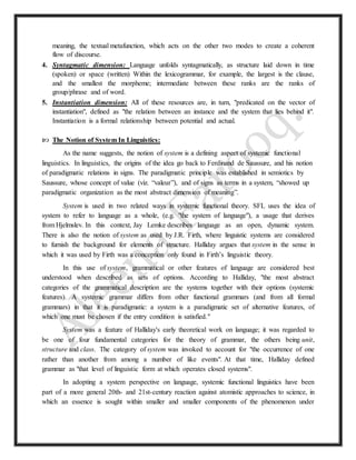 Introduction to Systemic Functional Linguistics | DOCX