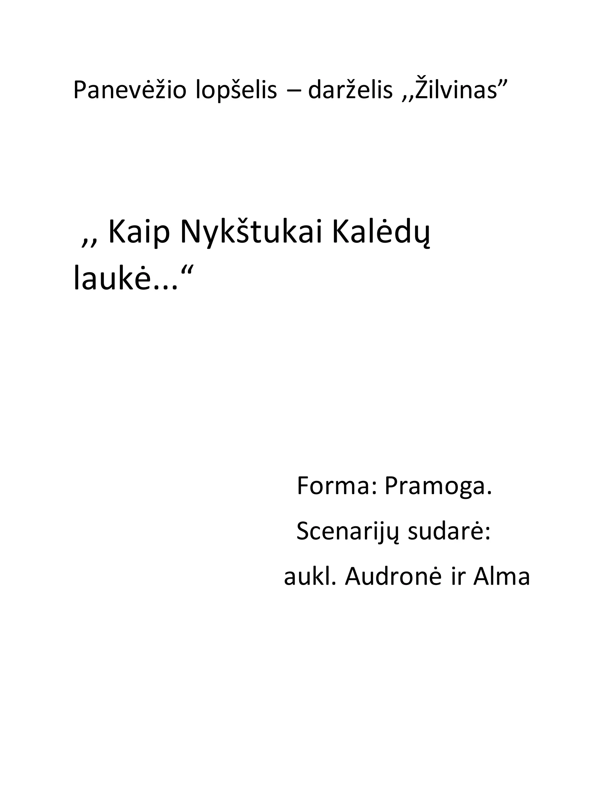 Scenarijus | DOCX