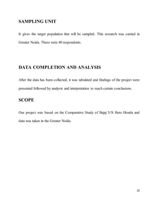 Project Report on Bajaj and Hero Honda by Neeraj Bhandari (Surkhet ...