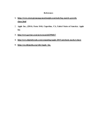 BCG matrix analysis of Apple inc. | DOCX