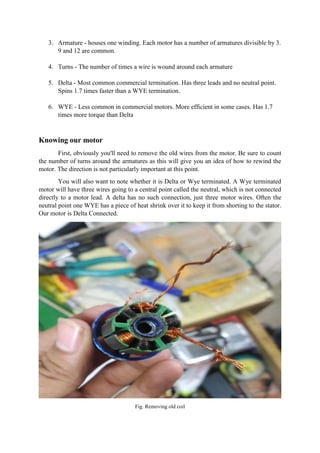 Rewinding a brushless motor | PDF