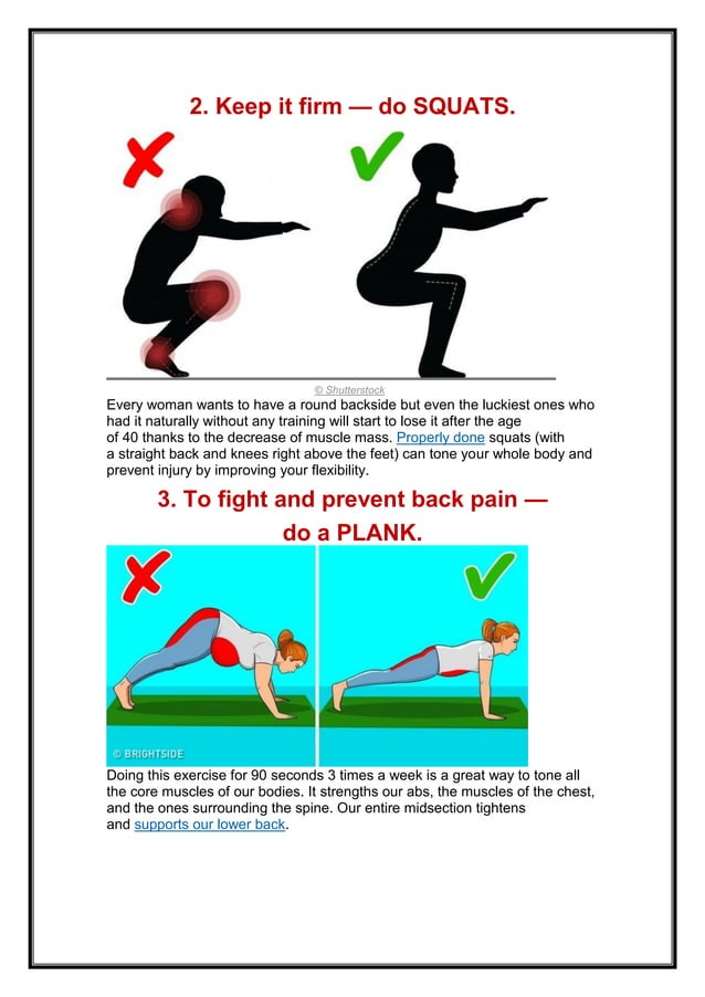 9 Effective Daily Exercises for Women After 40 | PDF