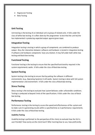 Software testing assignment | DOCX