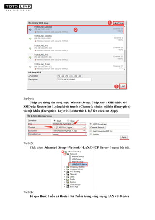 Cài đặt WDS với 2 Router TOTOLINK? | PDF