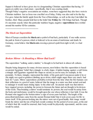 Superstitions | DOCX