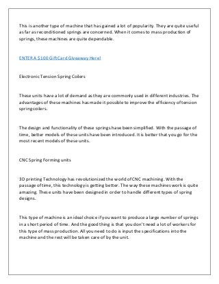 6 Types Of Spring Making Machines