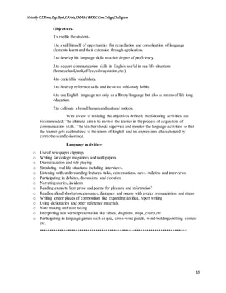 Importance of English Language and its educational objectives in ...