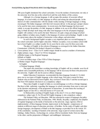 Importance of English Language and its educational objectives in ...