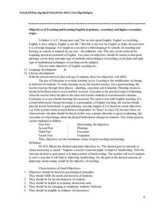 Importance of English Language and its educational objectives in ...