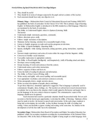 Importance of English Language and its educational objectives in teaching