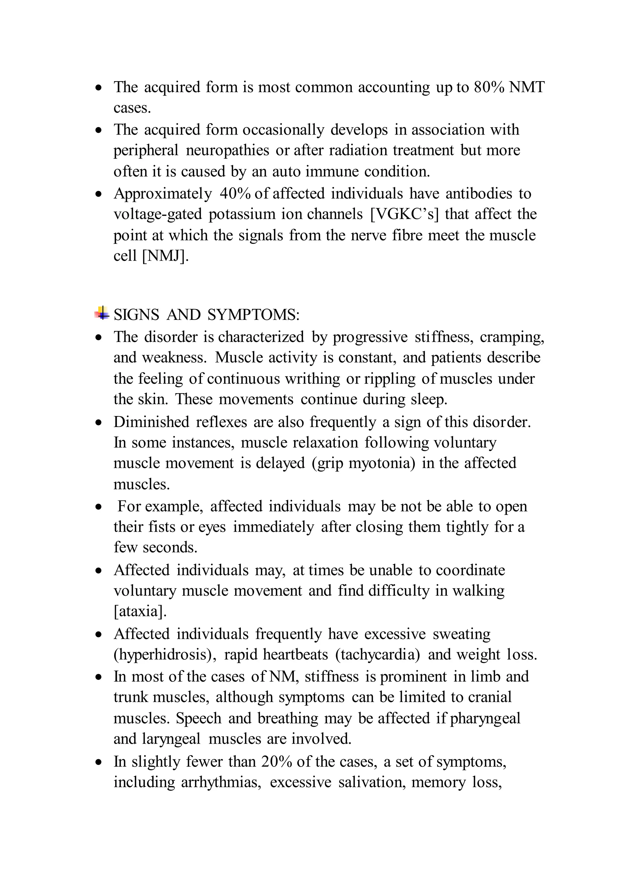 NEUROMYOTONIA : A COMPLETE REVIEW | DOCX