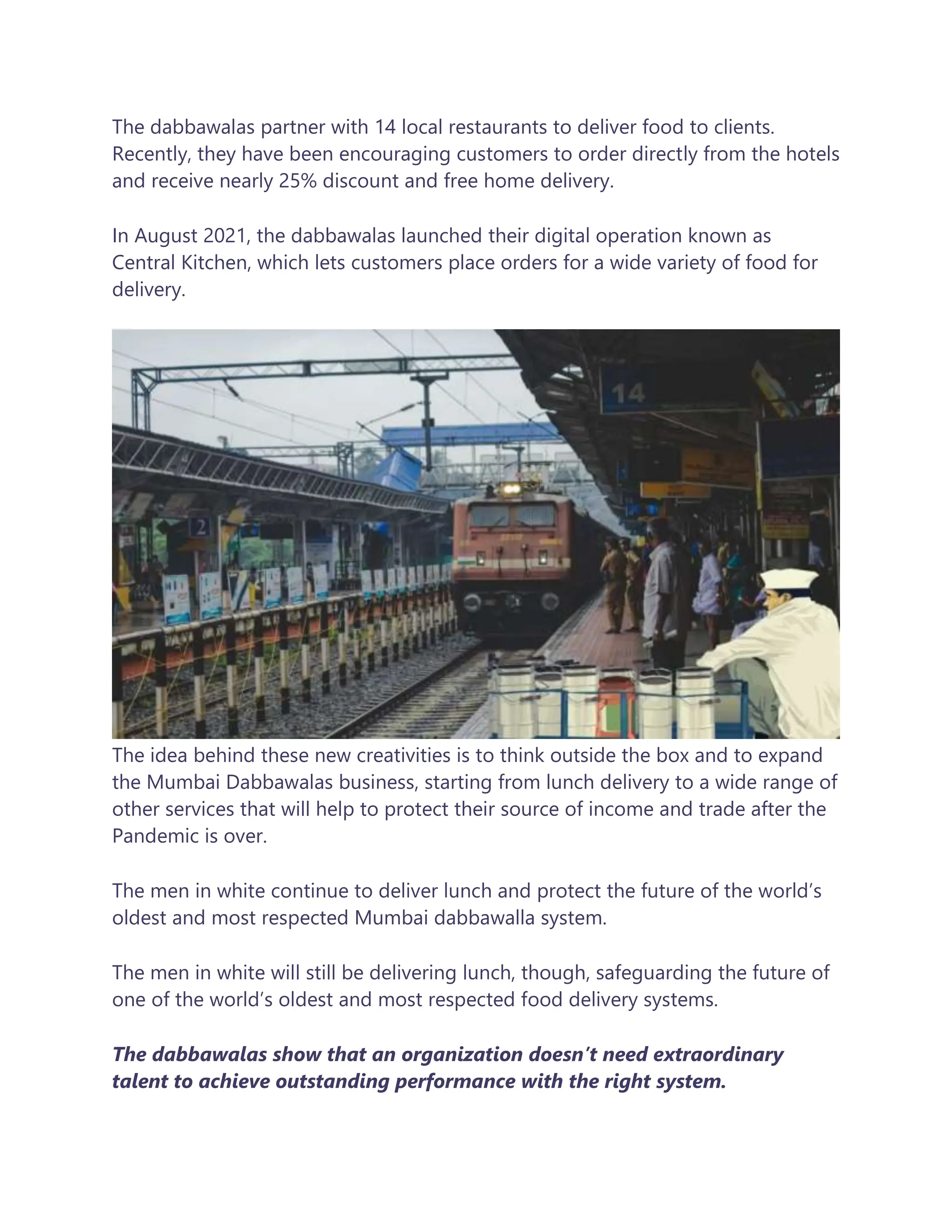 Case Study of Popular Mumbai Dabbawala System | DOCX