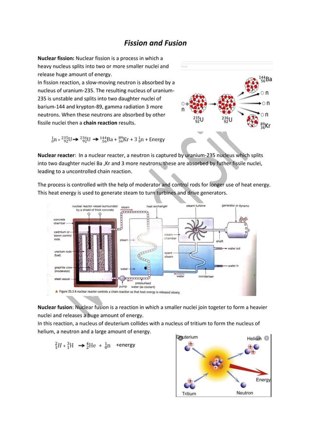 Fission and Fusion - 25 | PDF