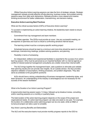 Executive Journal: Executive Education Best Practices | DOCX