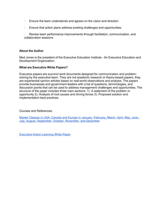 Executive Journal: Executive Education Best Practices | DOCX