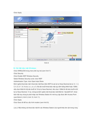 Hướng dẫn cách config modem CNET 854 Wireless | PDF