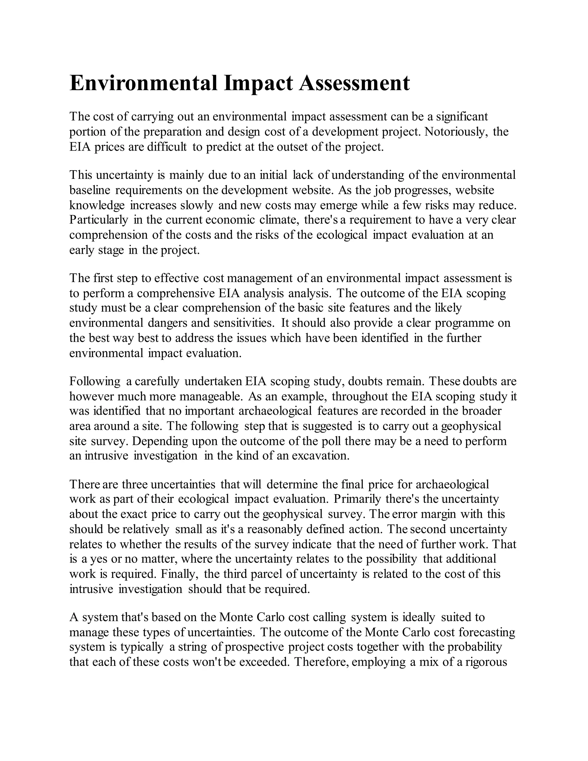 EIA Consultancy | DOCX