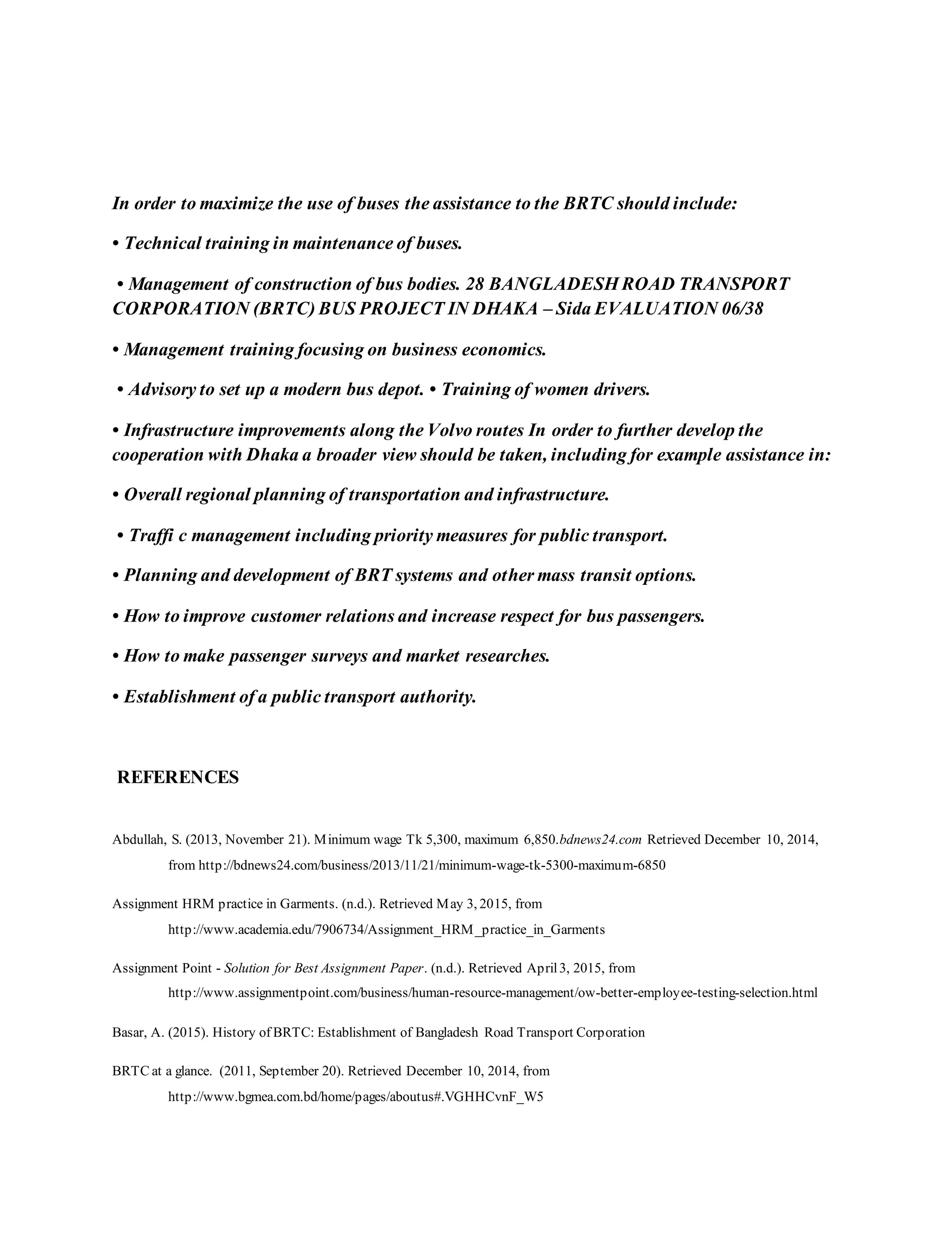 Bangladesh Road Transport Corporation-BRTC | DOCX