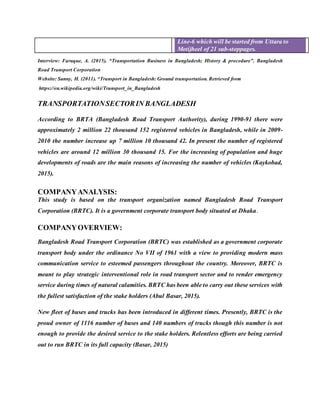 Bangladesh Road Transport Corporation-BRTC | DOCX