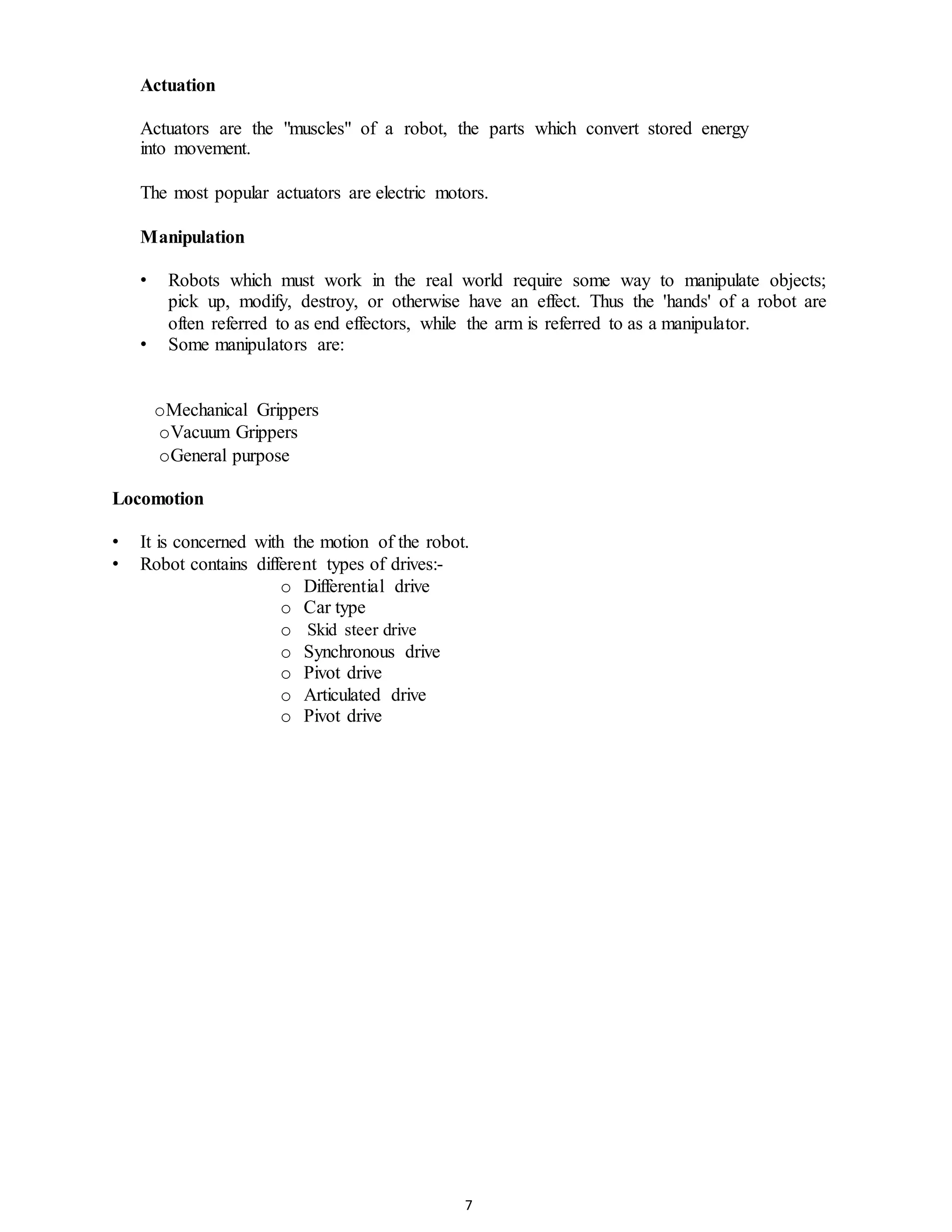 Seminar Report Robotics Docx Robotics Technology And Computing