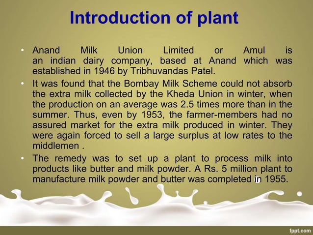 milk powder plant | PPT