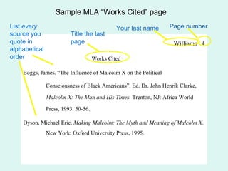 MLA presentation | PPT