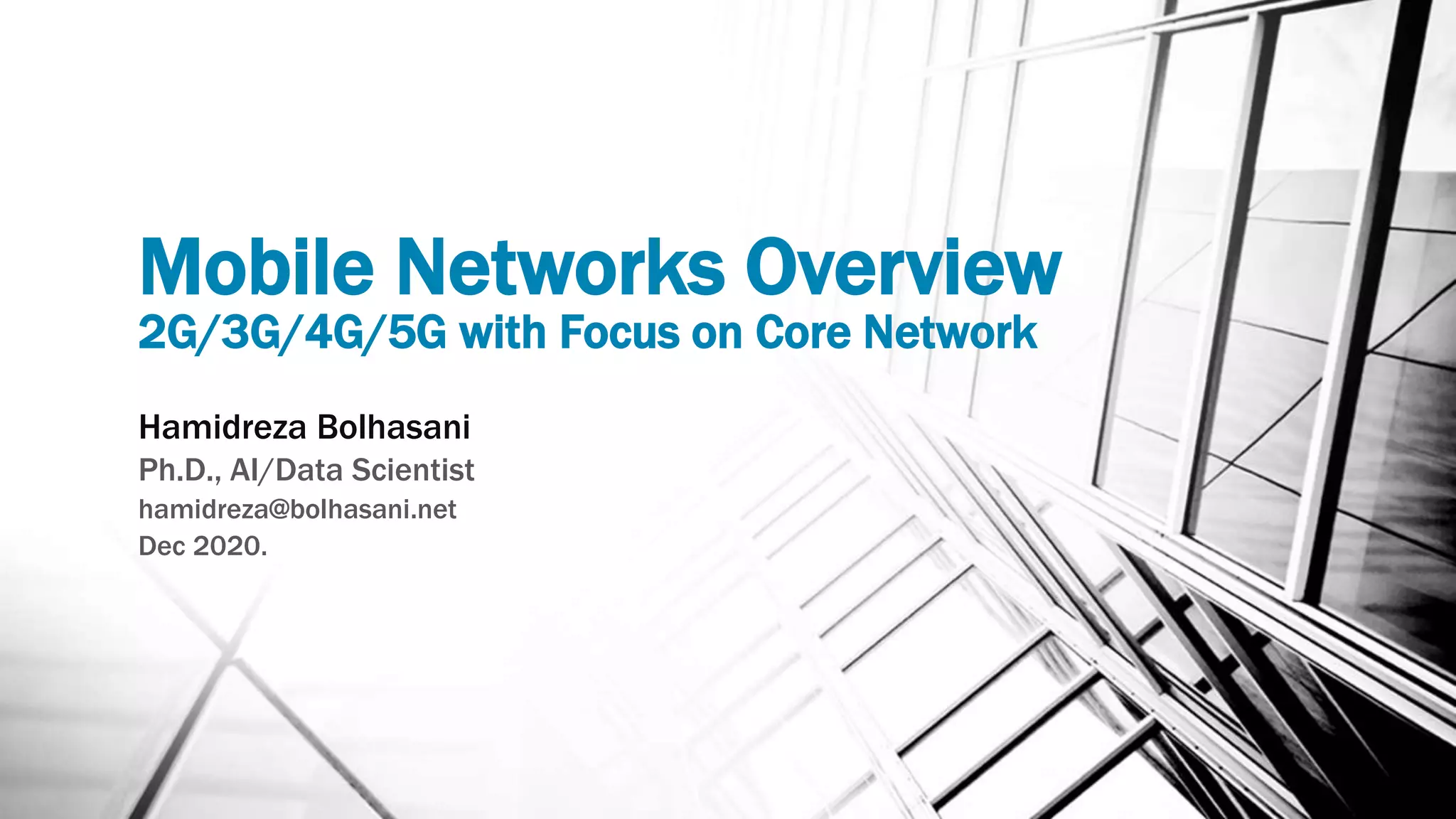 2G / 3G / 4G / IMS / 5G Overview with Focus on Core Network | PPTX