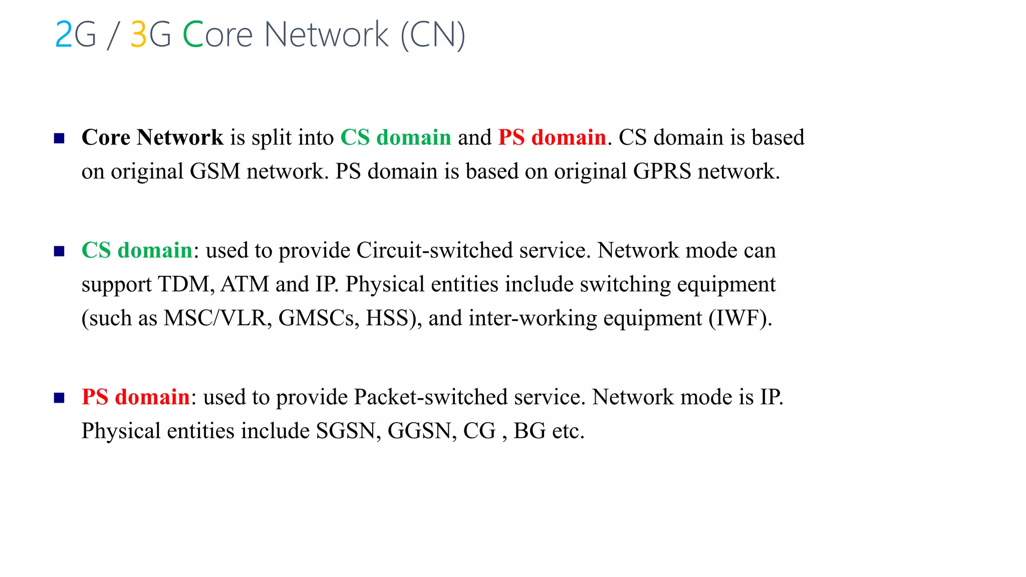 2G / 3G / 4G / IMS / 5G Overview with Focus on Core Network | PPTX